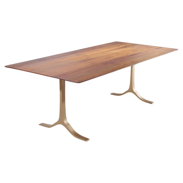 Bespoke Desk, Reclaimed Wood, Sand Cast Brass Base, by P. Tendercool ...