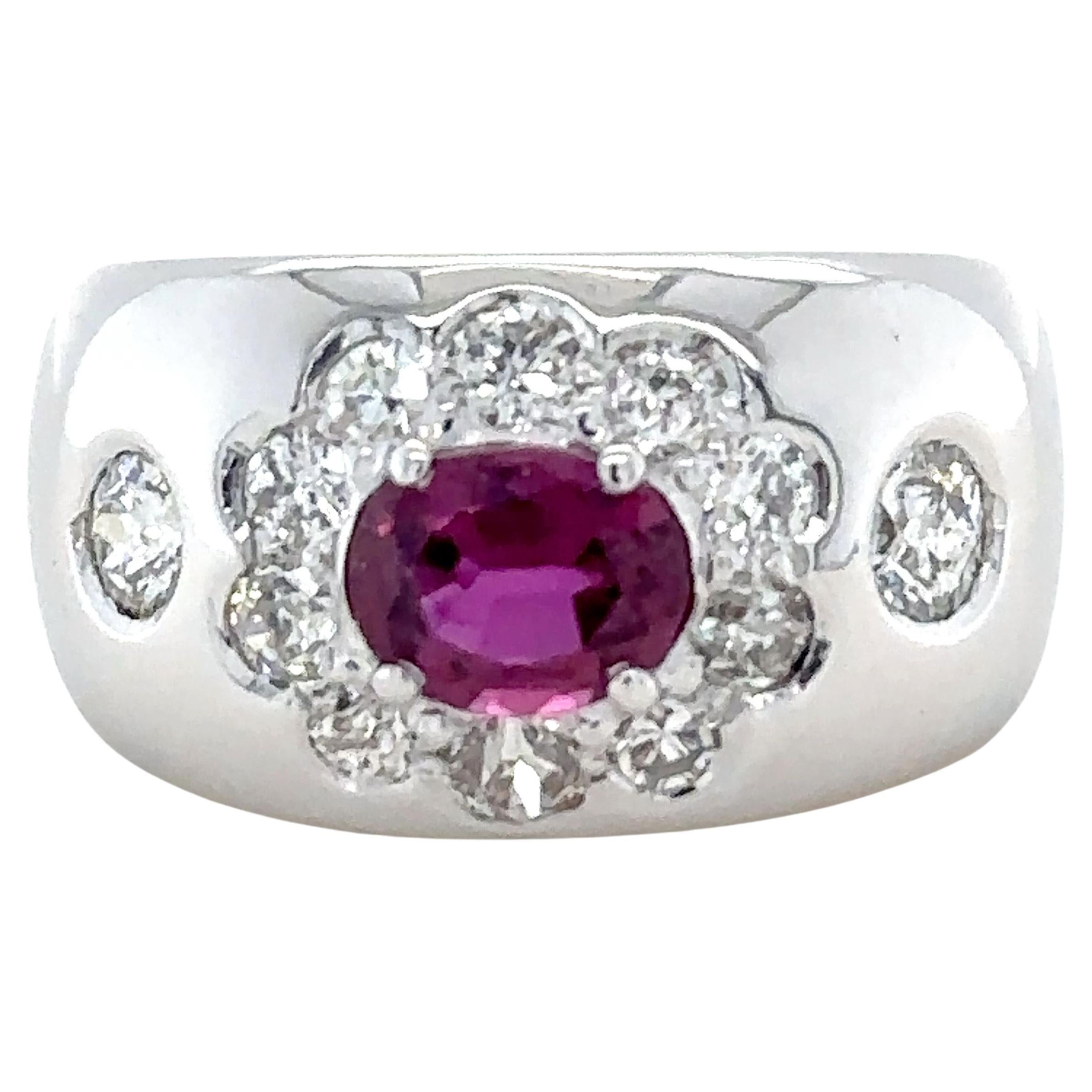 Bespoke Diamond and Gypsy Ring 1.85ct For Sale at 1stDibs