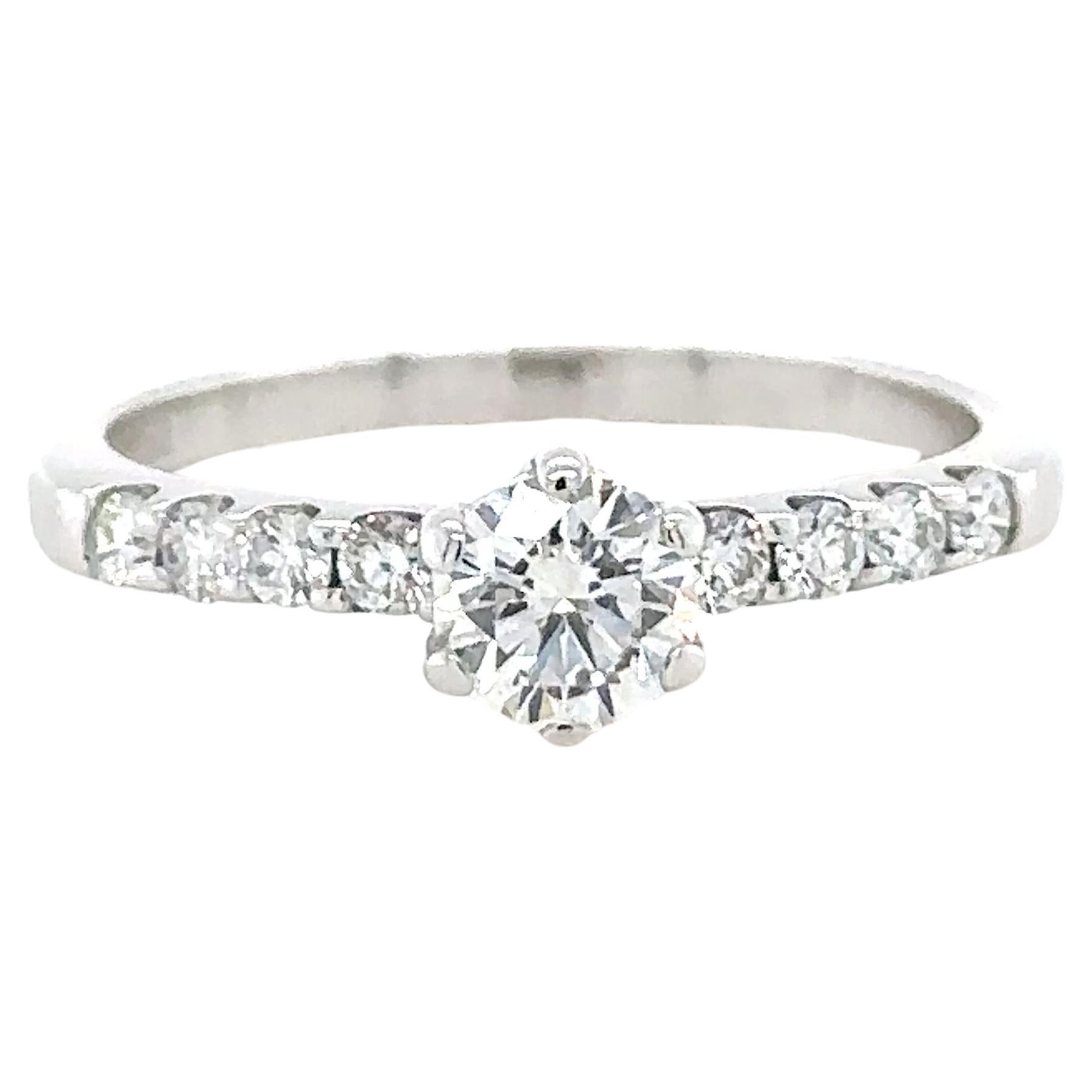 Bespoke Diamond Engagement Ring 0.79ct For Sale at 1stDibs