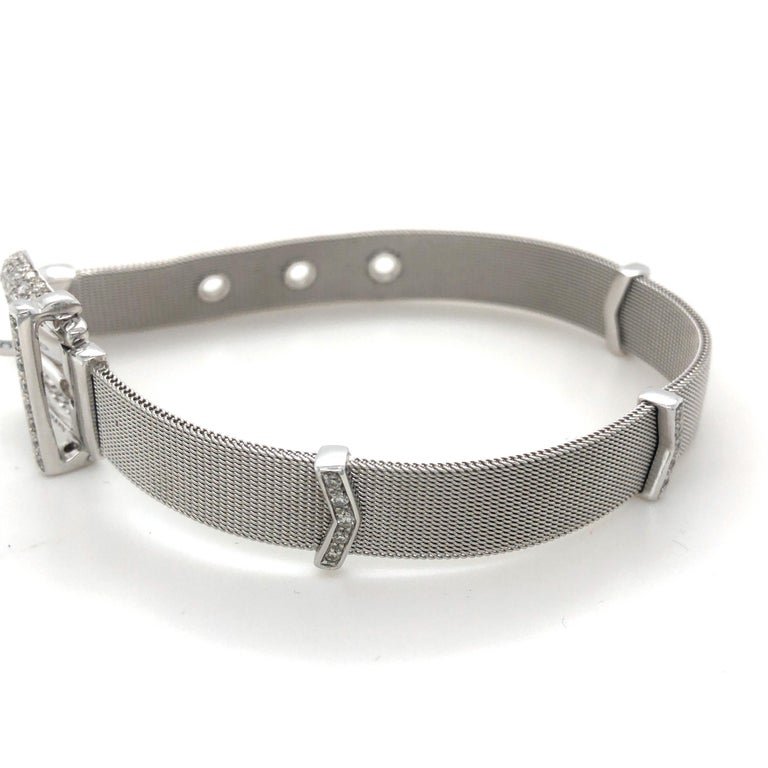 Bespoke Diamond Handmadeset Buckle Bracelet For Sale at 1stDibs