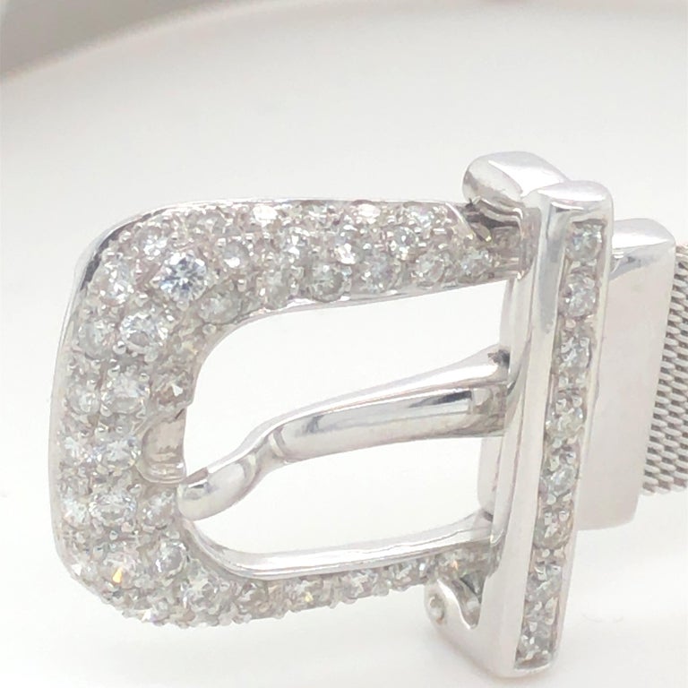 Bespoke Diamond Handmadeset Buckle Bracelet For Sale at 1stDibs