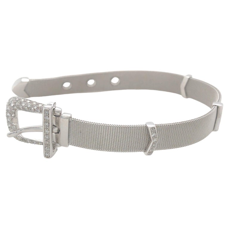 Bespoke Diamond Handmadeset Buckle Bracelet For Sale at 1stDibs