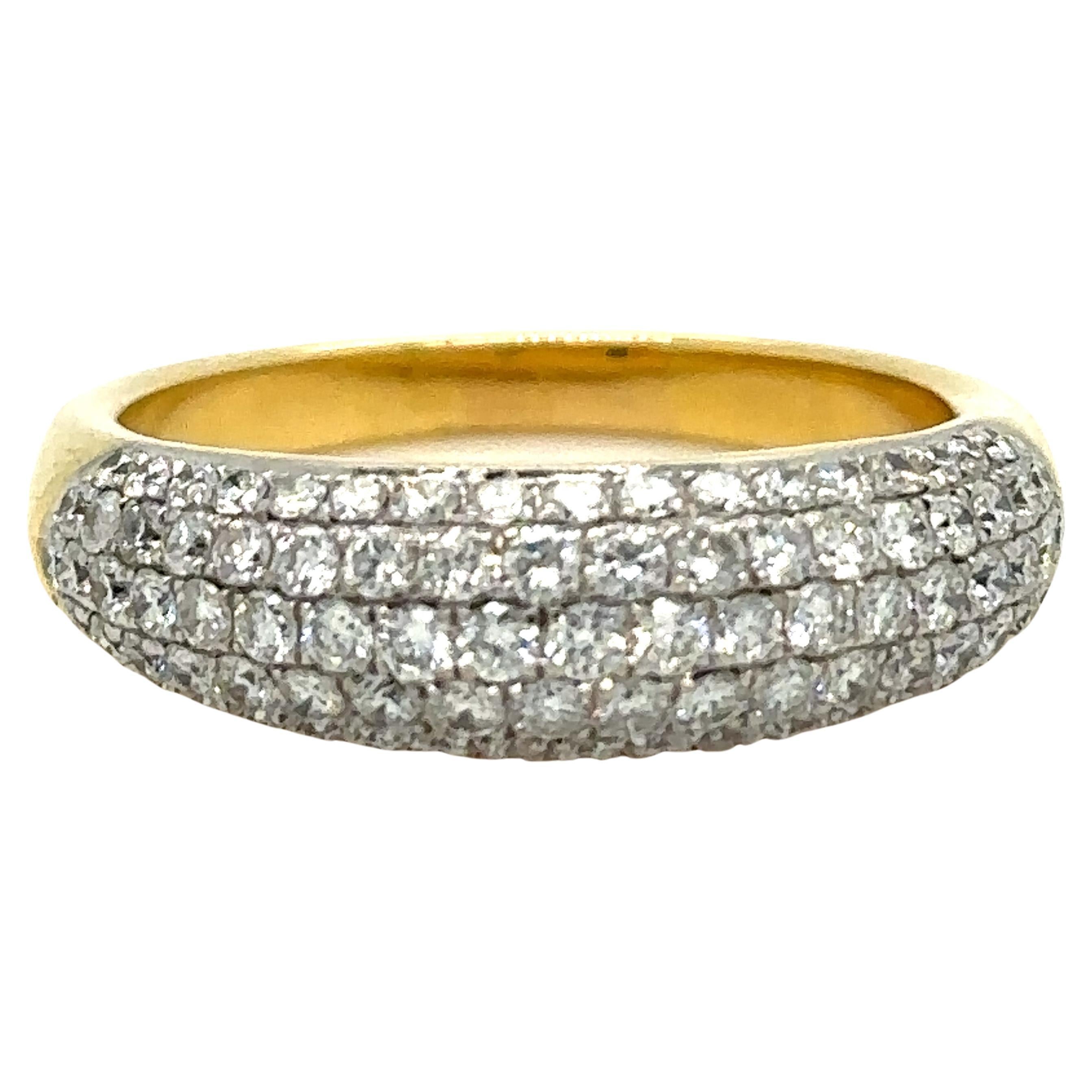 Bespoke Diamond Ring Yellow Gold 1.00ct For Sale at 1stDibs
