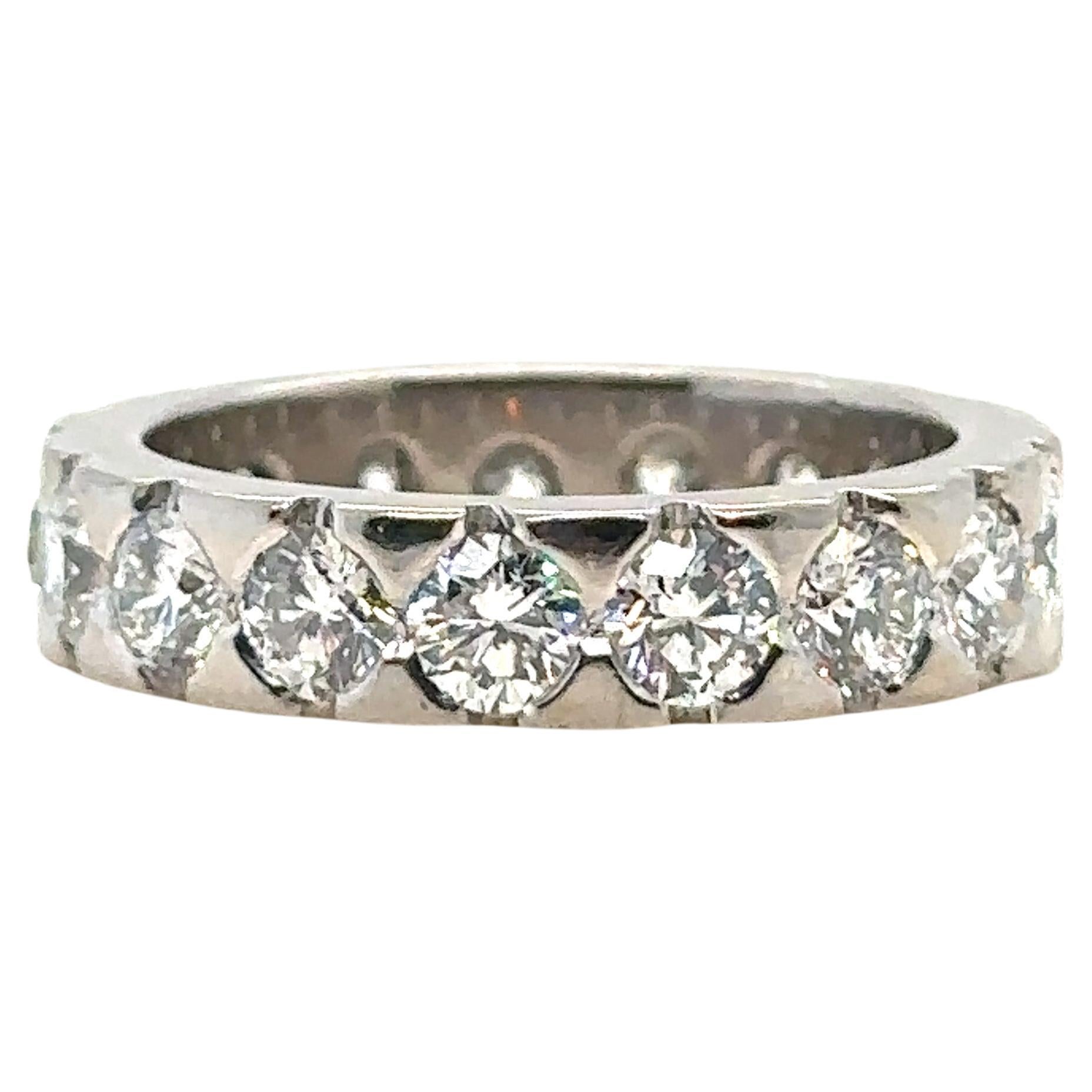 Bespoke Diamond Wedding Ring 3.40ct For Sale at 1stDibs