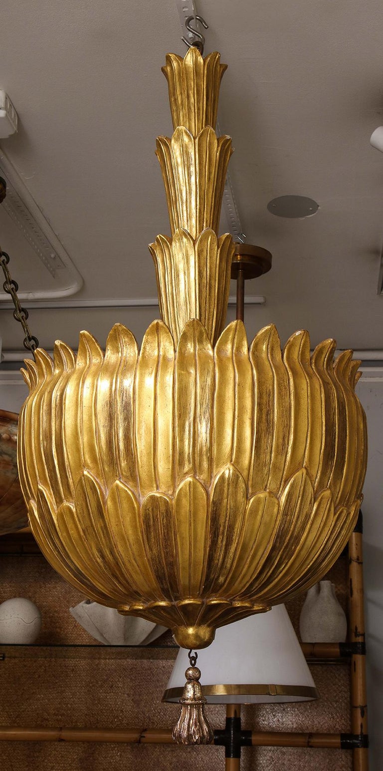 Bespoke Giltwood Hand-Carved Fixture For Sale at 1stDibs