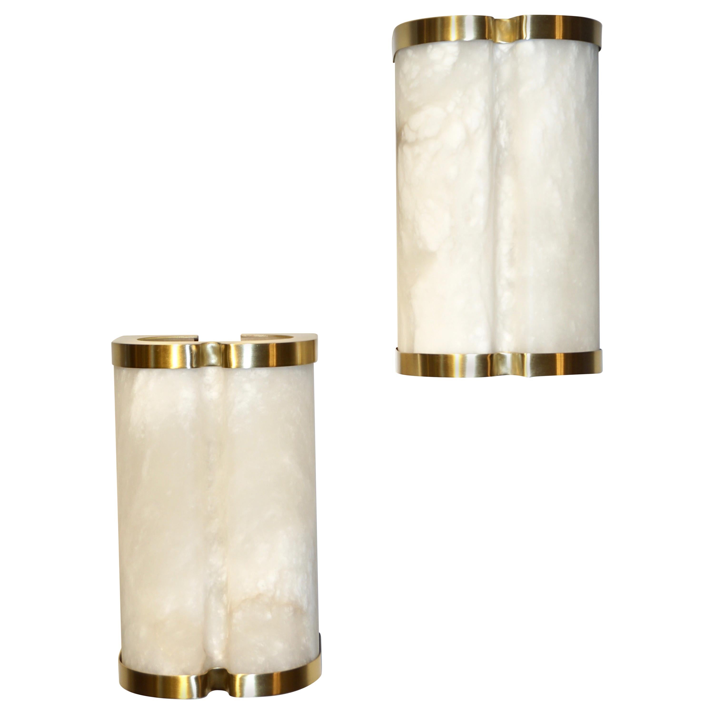 Hand Cast Bronze Alabaster Sconce Light Luz 19 Gil Melott Bespoke For ...