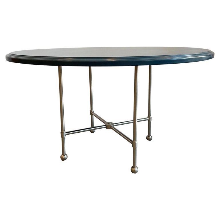 Bespoke Modern Dining Table in Wood and Chrome by Kate Rheinstein ...