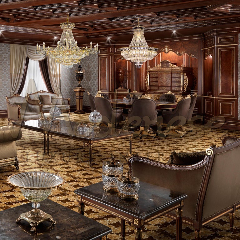 Bespoke Octagonal Meeting Table with Inlay by Modenese Luxury Interiors ...