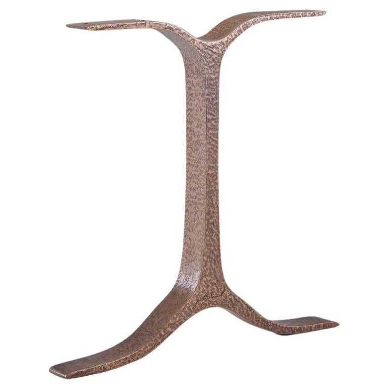 Bespoke, Pair of Sand-Cast Bronze Bases Scultured Medium Width by P ...