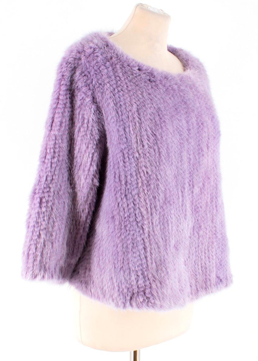 Bespoke Purple Fur Jumper Size M at 1stDibs