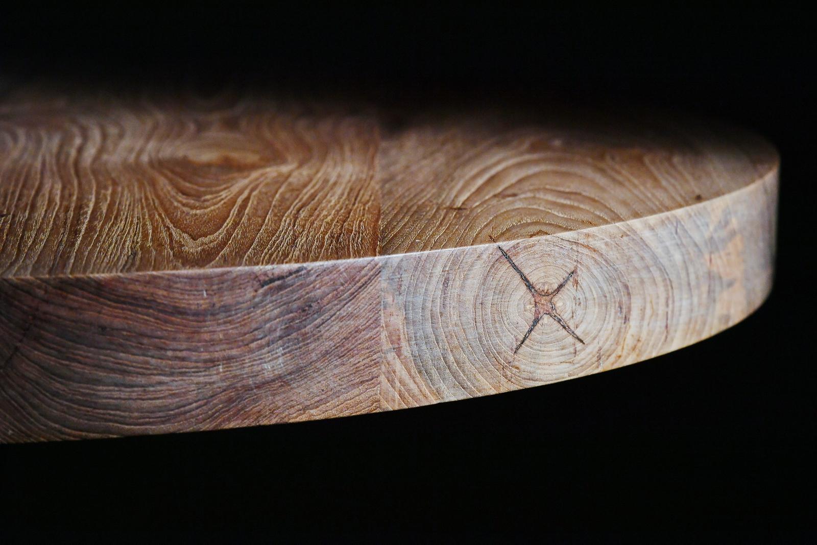 Bespoke, Round Table, Reclaimed Wood, Sand Cast Brass Base, by P ...