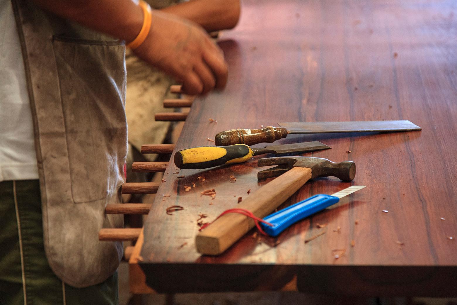 Bespoke, Round Table, Reclaimed Wood, Sand Cast Brass Base, by P ...