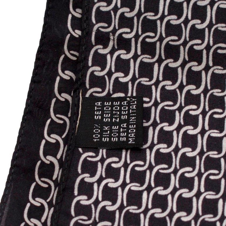 Bespoke Silk Chain Print Scarf at 1stDibs | bespoke lace scarf