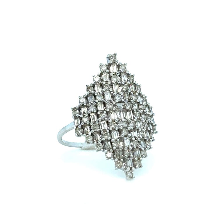 Bespoke Small Diamond Ring 1ct For Sale at 1stDibs