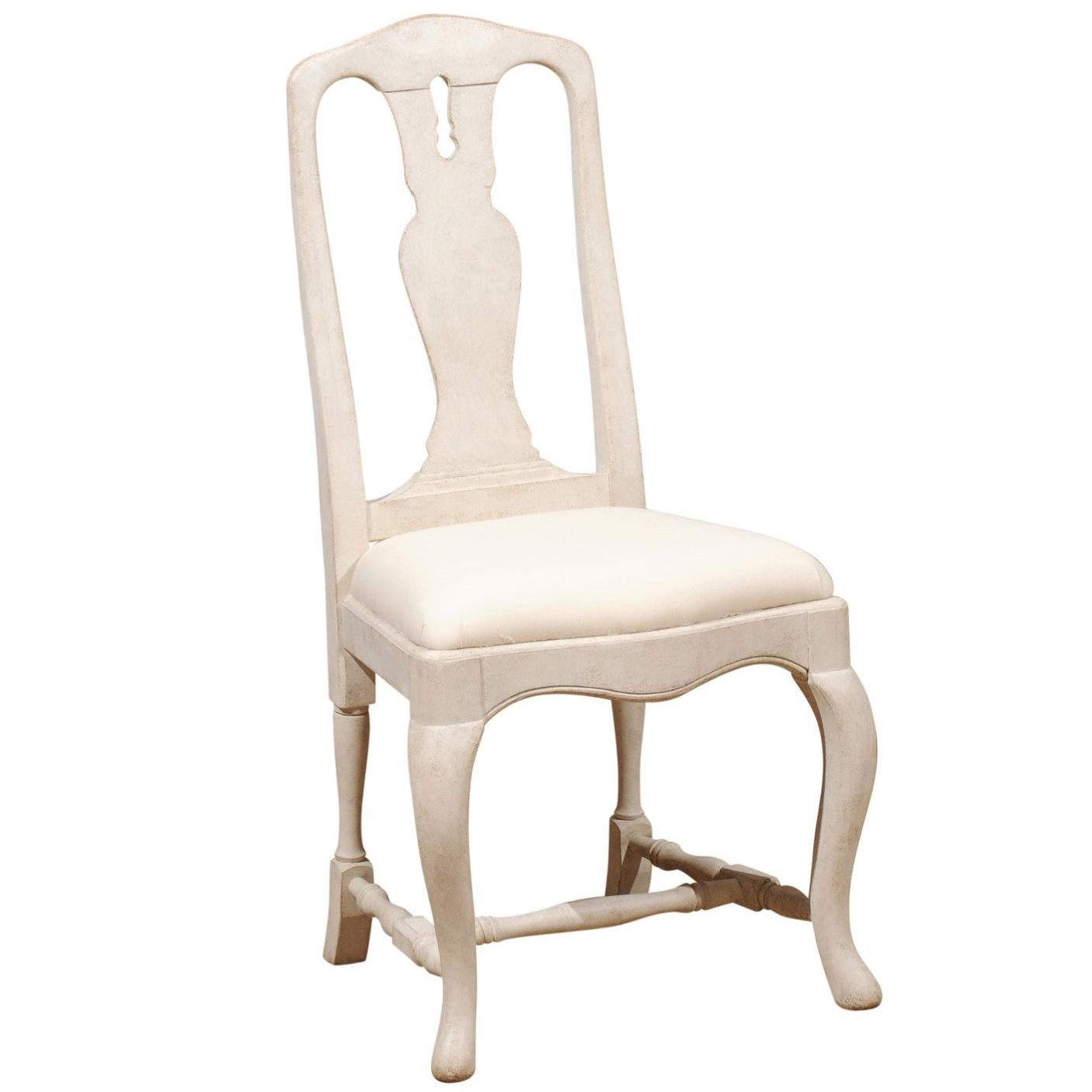 Carved Splat Side Chairs with Rush Seats at 1stDibs