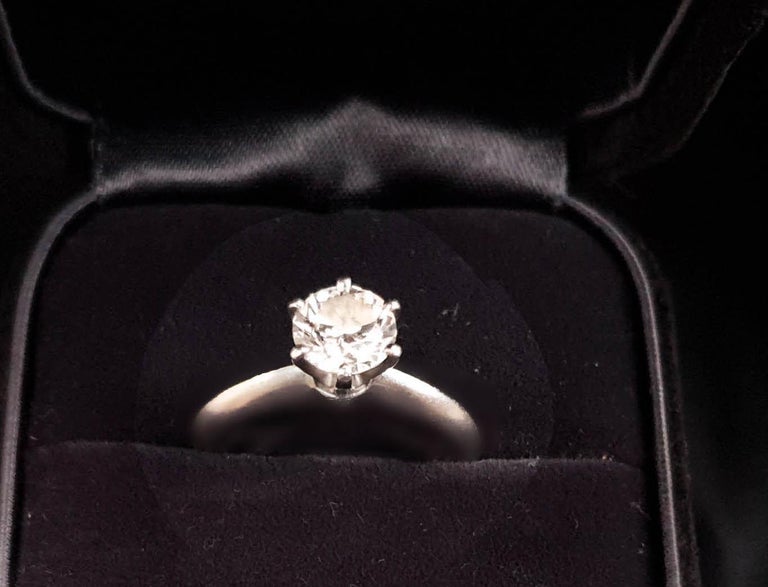 Bespoke Tiffany Style solitaire ring 1.05ct For Sale at 1stDibs