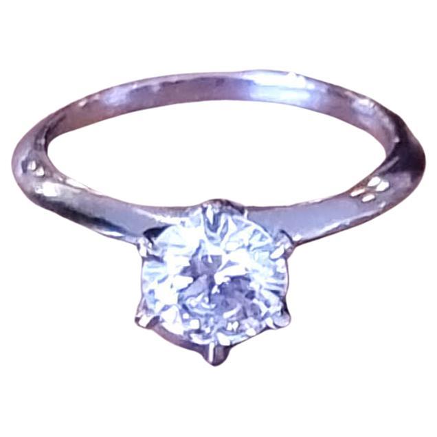 Bespoke Tiffany Style solitaire ring 1.05ct For Sale at 1stDibs