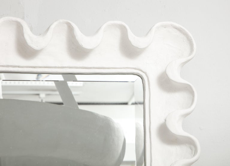 Custom Undulating Plaster Mirror For Sale at 1stDibs | white plaster ...