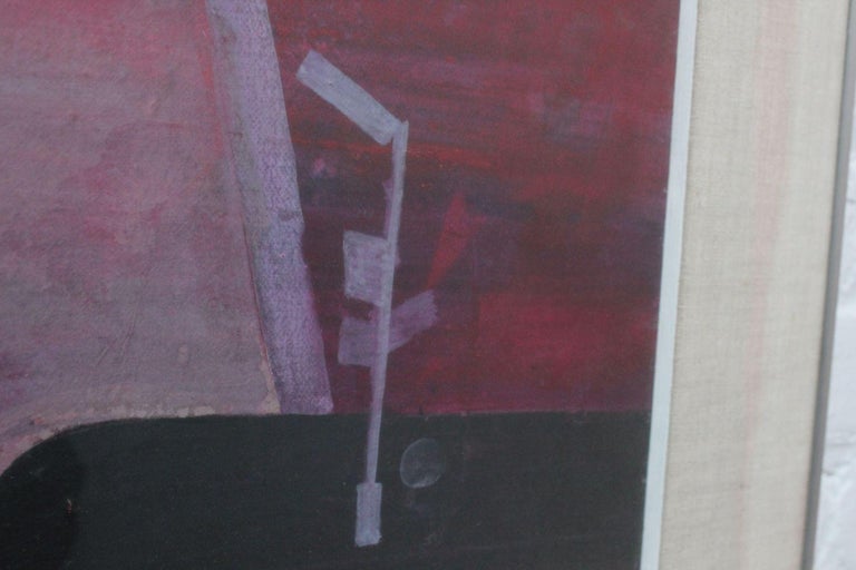 Bessie Boris "Intersection" Oil and Mixed Media on Paper For Sale at ...