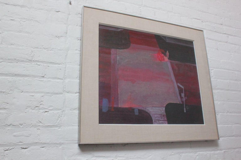 Bessie Boris "Intersection" Oil and Mixed Media on Paper For Sale at ...