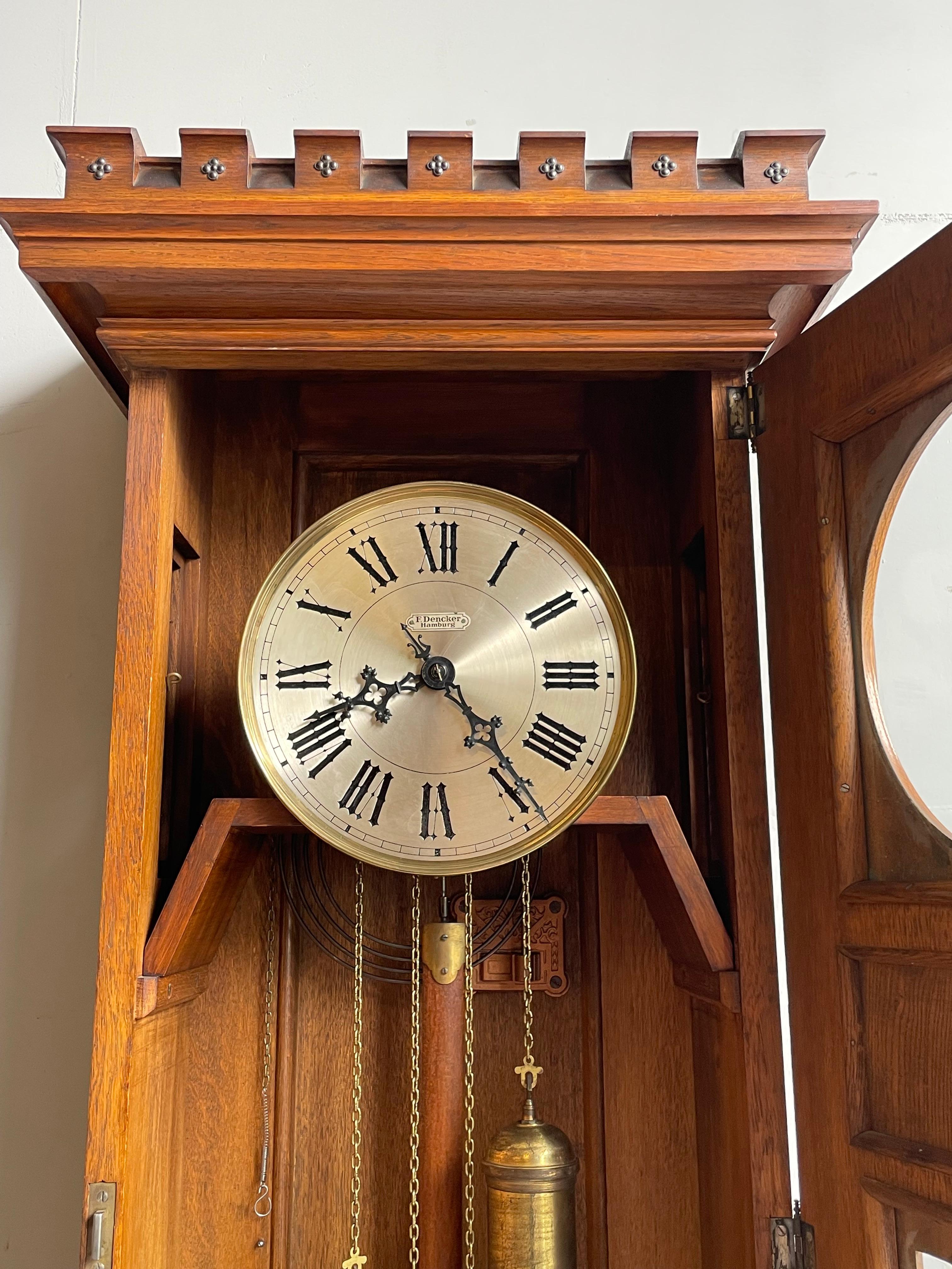 Best Ever Antique Gothic Revival Grandfather / Longcase Clock by Ferd ...
