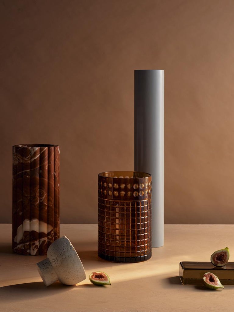 Beta Crystal Amber Vase by Greg Natale For Sale at 1stDibs