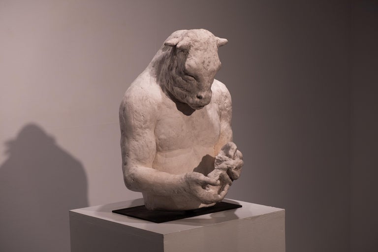 Beth Carter - Large Minotaur Bust (with bird) For Sale at 1stDibs