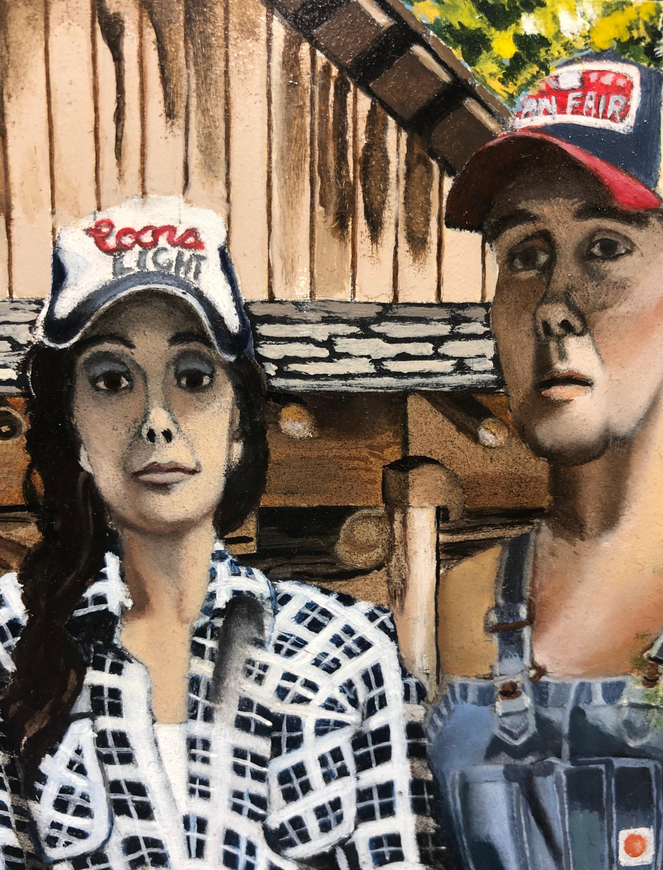 Beth Foley - Hillbilly American Gothic, Homage to Grant Wood, Original ...