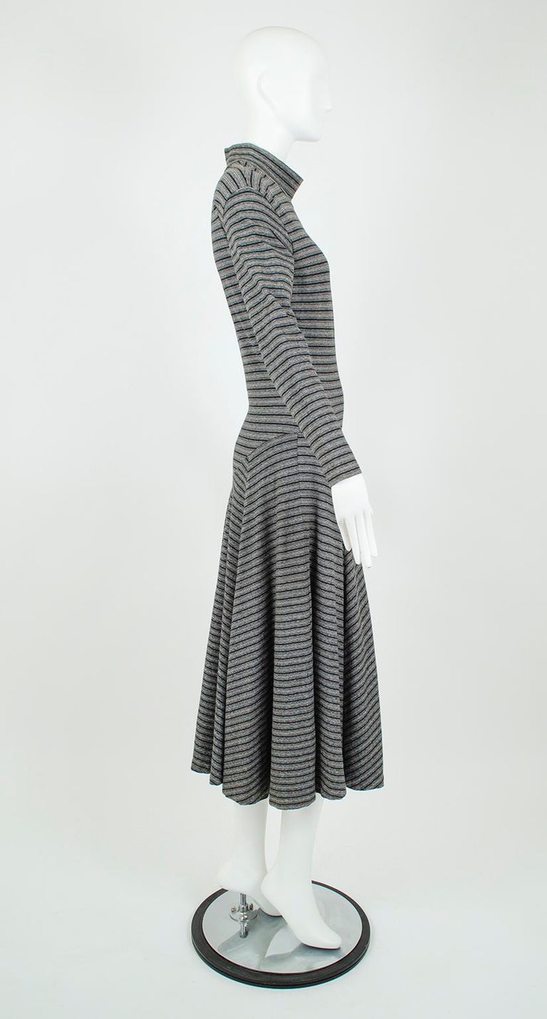 Betsey Johnson Punk Label Gray Jersey Mock-Neck Princess Midi Dress – M ...