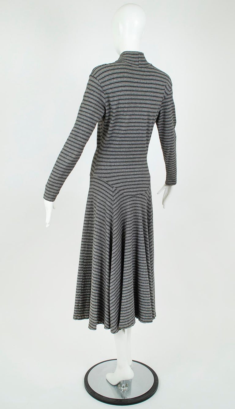 Betsey Johnson Punk Label Gray Jersey Mock-Neck Princess Midi Dress – M ...