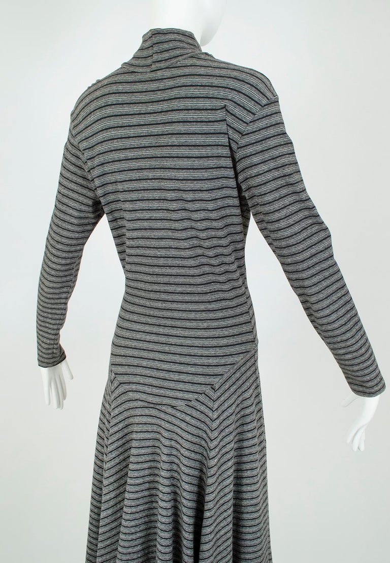 Betsey Johnson Punk Label Gray Jersey Mock-Neck Princess Midi Dress – M ...