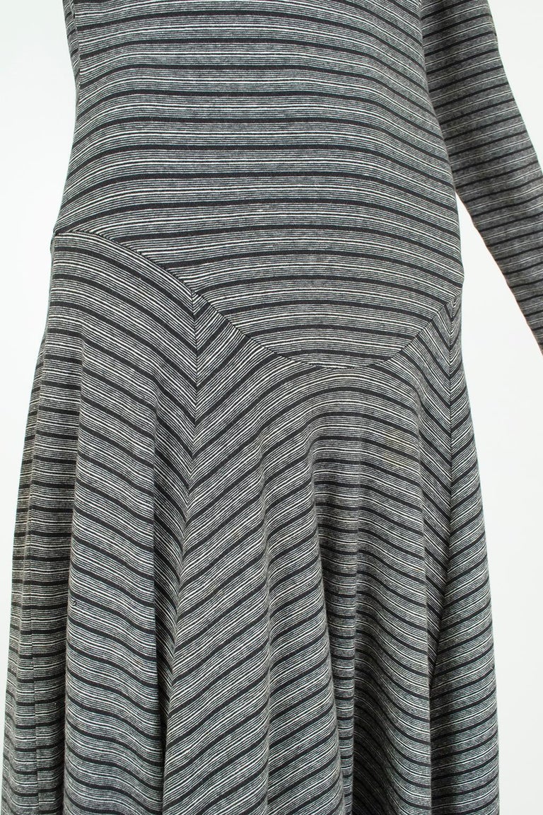 Betsey Johnson Punk Label Gray Jersey Mock-Neck Princess Midi Dress – M ...