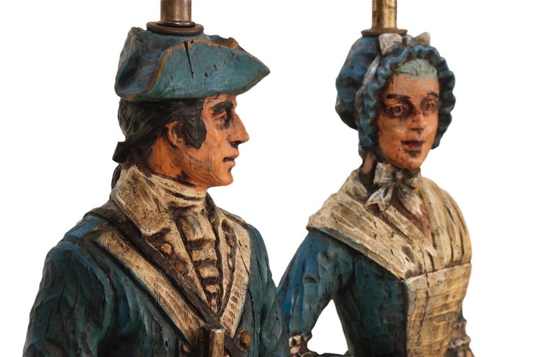 Betsy Ross and Minuteman Table Lamps, Set of 2 For Sale at 1stDibs