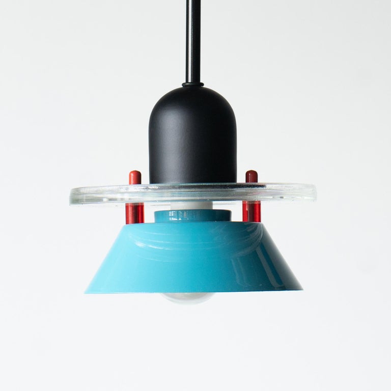 Bettina Pendant Lamp Light Blue Lamperti 80s Style For Sale at 1stDibs