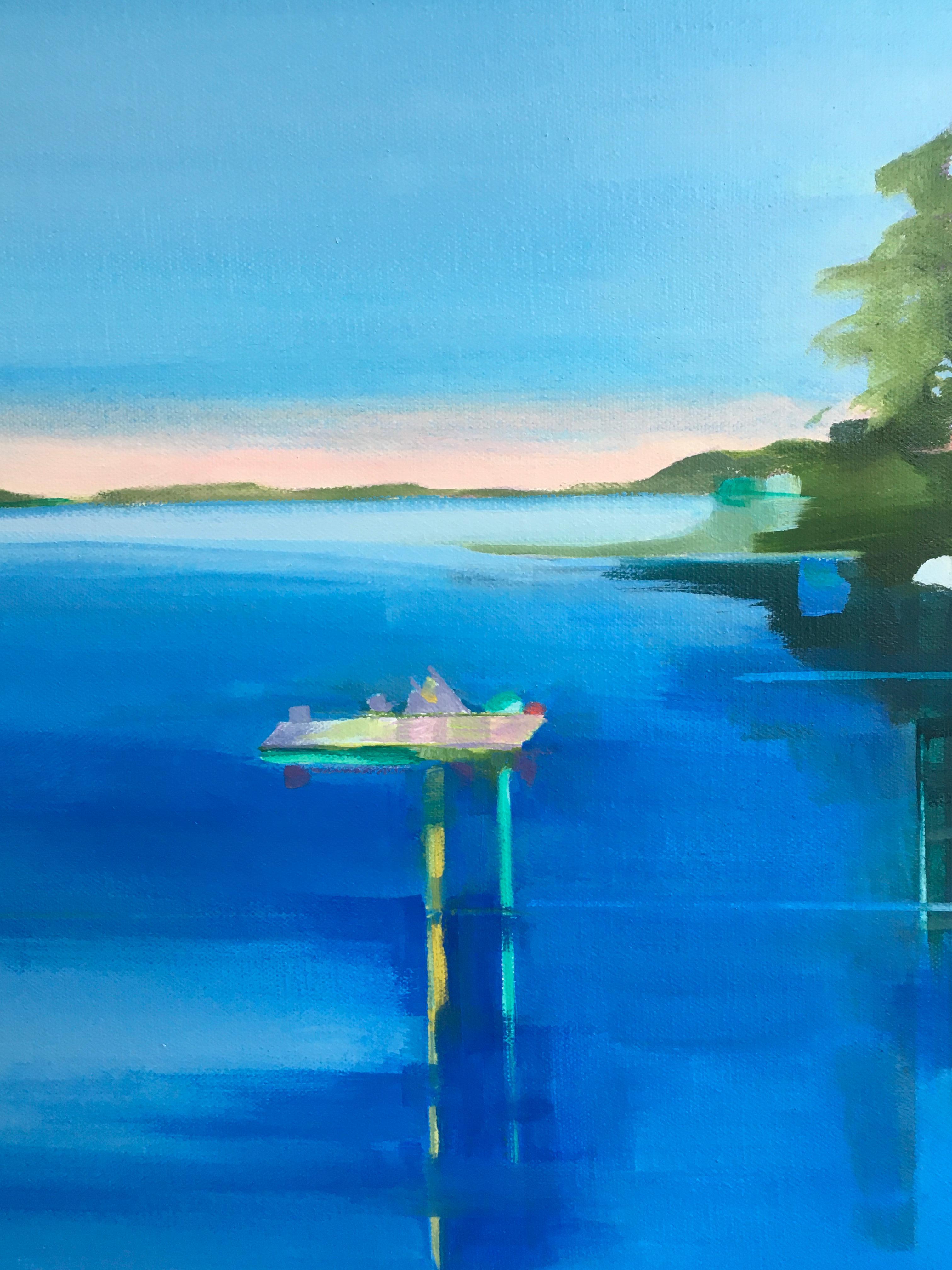 Betty Ball - Summer Bluff, Waterscape, Reflections, Blue, Water ...