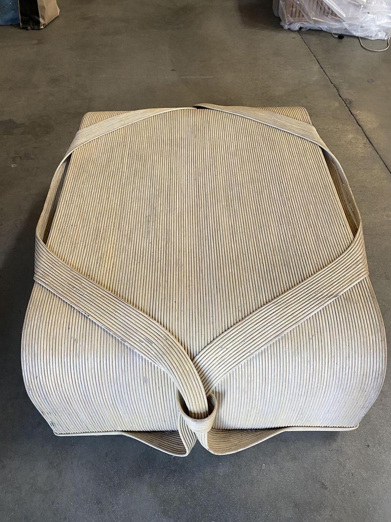 Betty Cobonpue Organic Modern Ribbon Stick Reed Rattan Cocktail Table ...