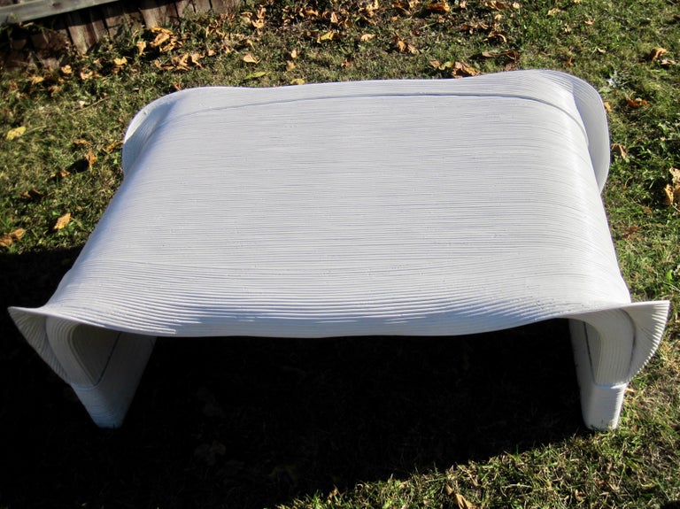Betty Cobonpue Split Reed "Scultura" Coffee Table For Sale at 1stDibs