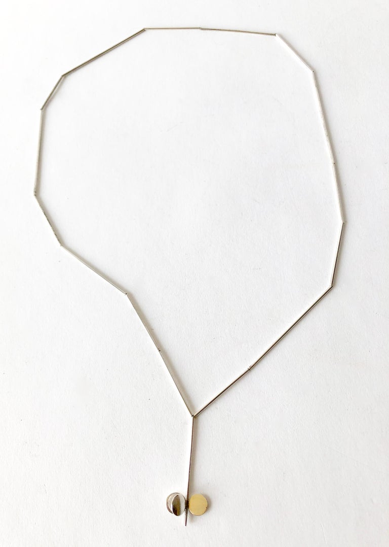 Betty Cooke American Modernist Sterling Silver Tube Necklace at 1stDibs