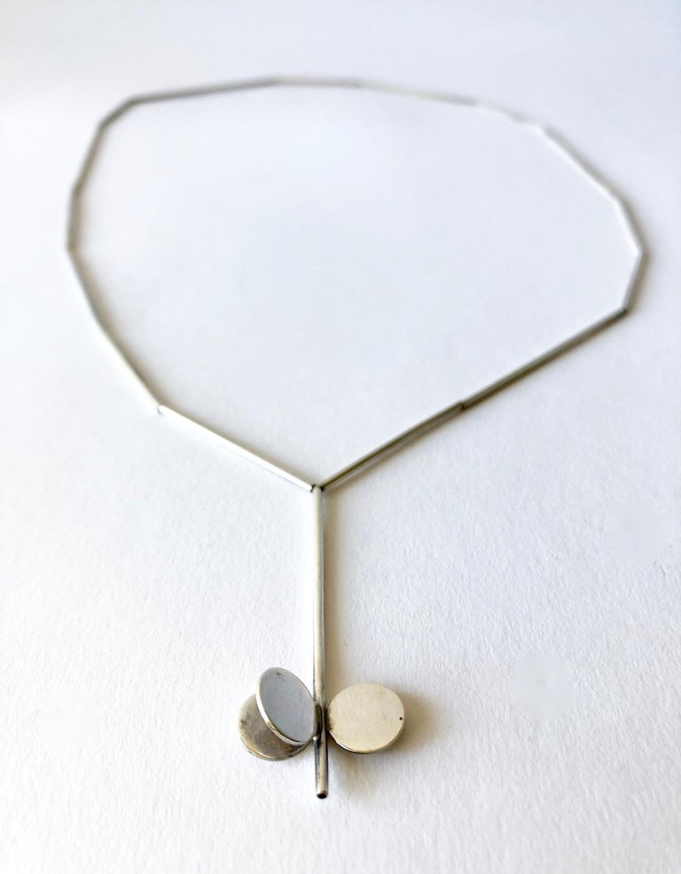 Betty Cooke American Modernist Sterling Silver Tube Necklace at 1stDibs