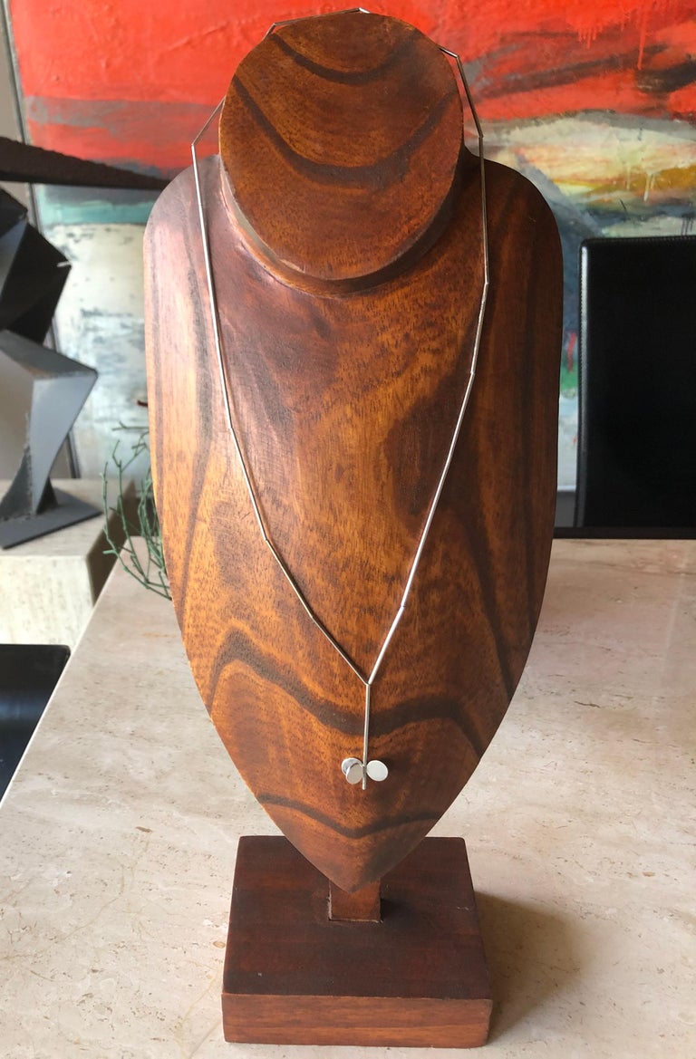 Betty Cooke American Modernist Sterling Silver Tube Necklace at 1stDibs