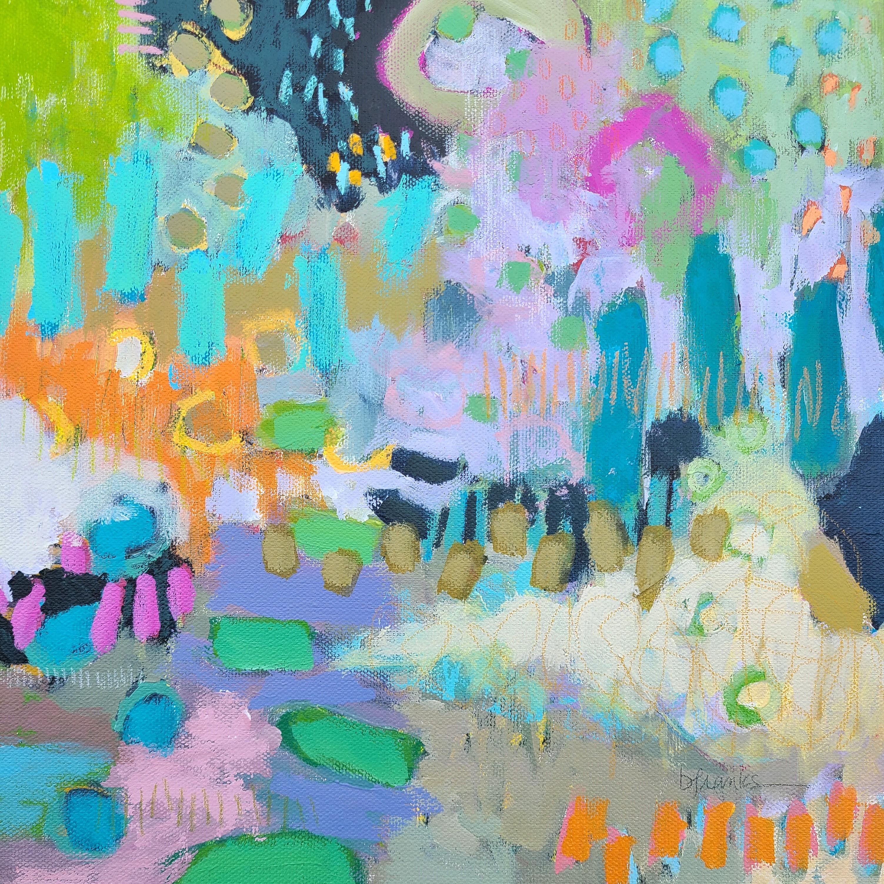 Betty Franks - "Afternoon Walk"- Refreshing, Vibrant, Abstract Acrylic ...