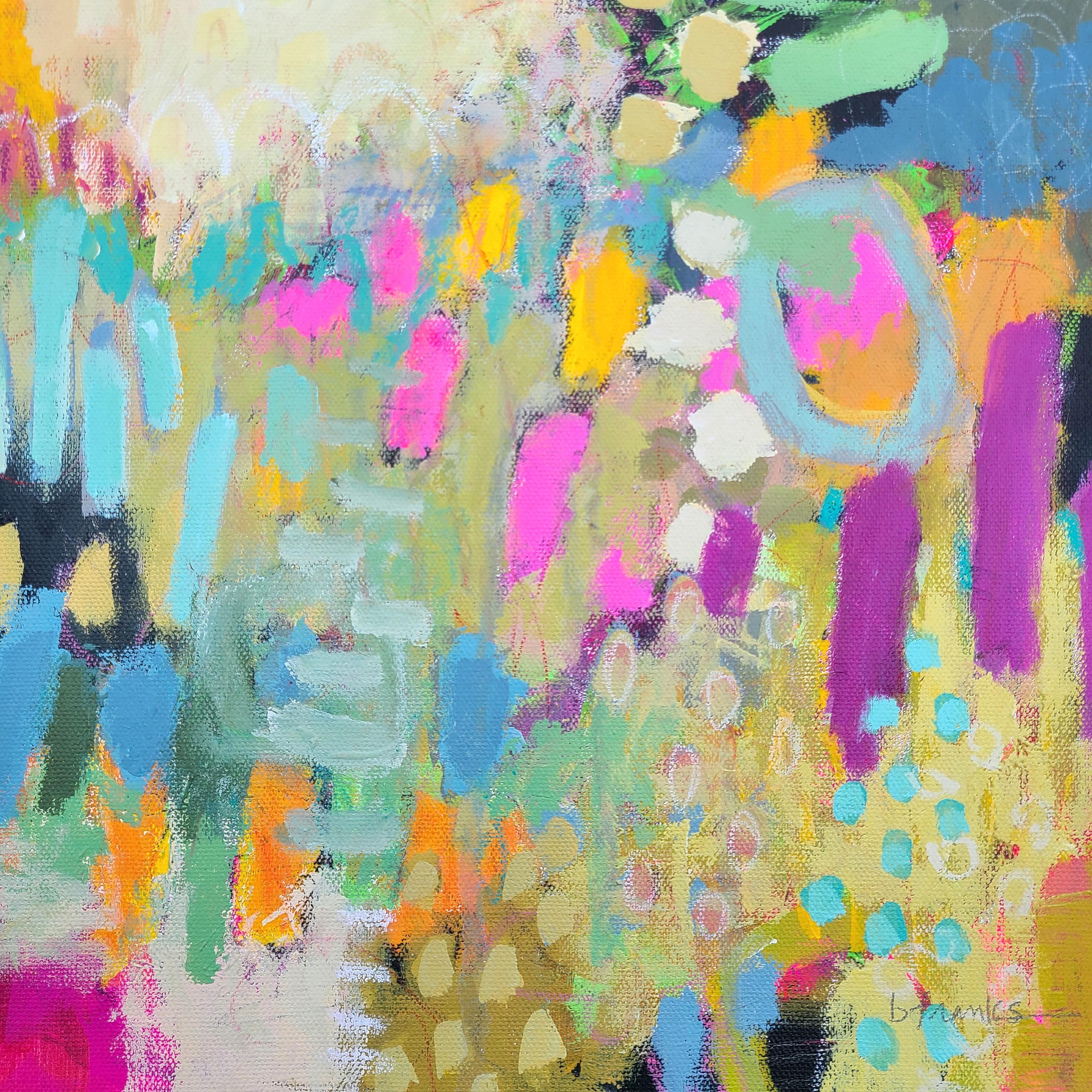 Betty Franks - "Humble Blossoms"- Refreshing, Vibrant, Abstract Acrylic ...
