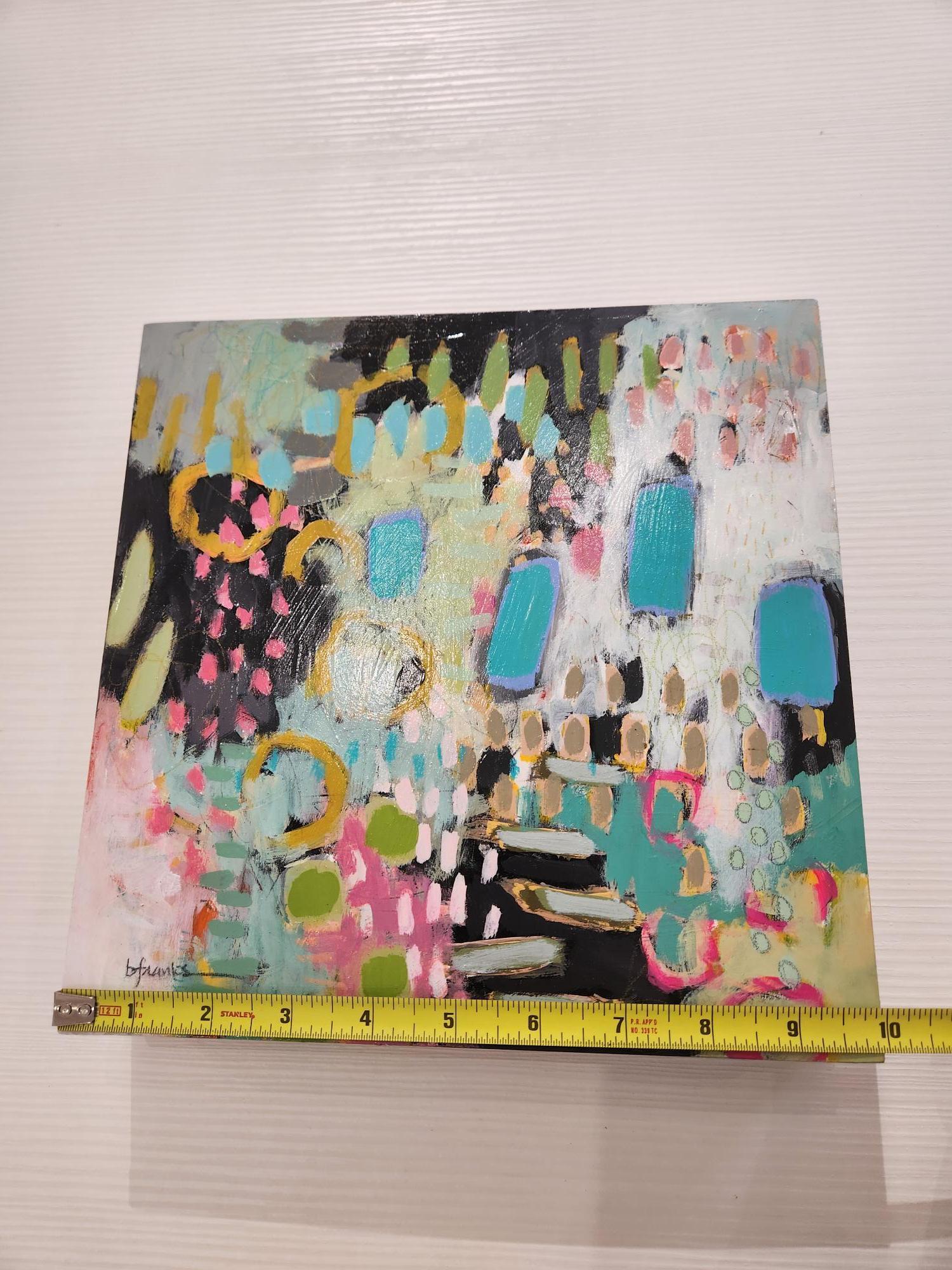 Betty Franks - "January Skies"- Frosty, Cool, Aqua, Abstract Acrylic ...