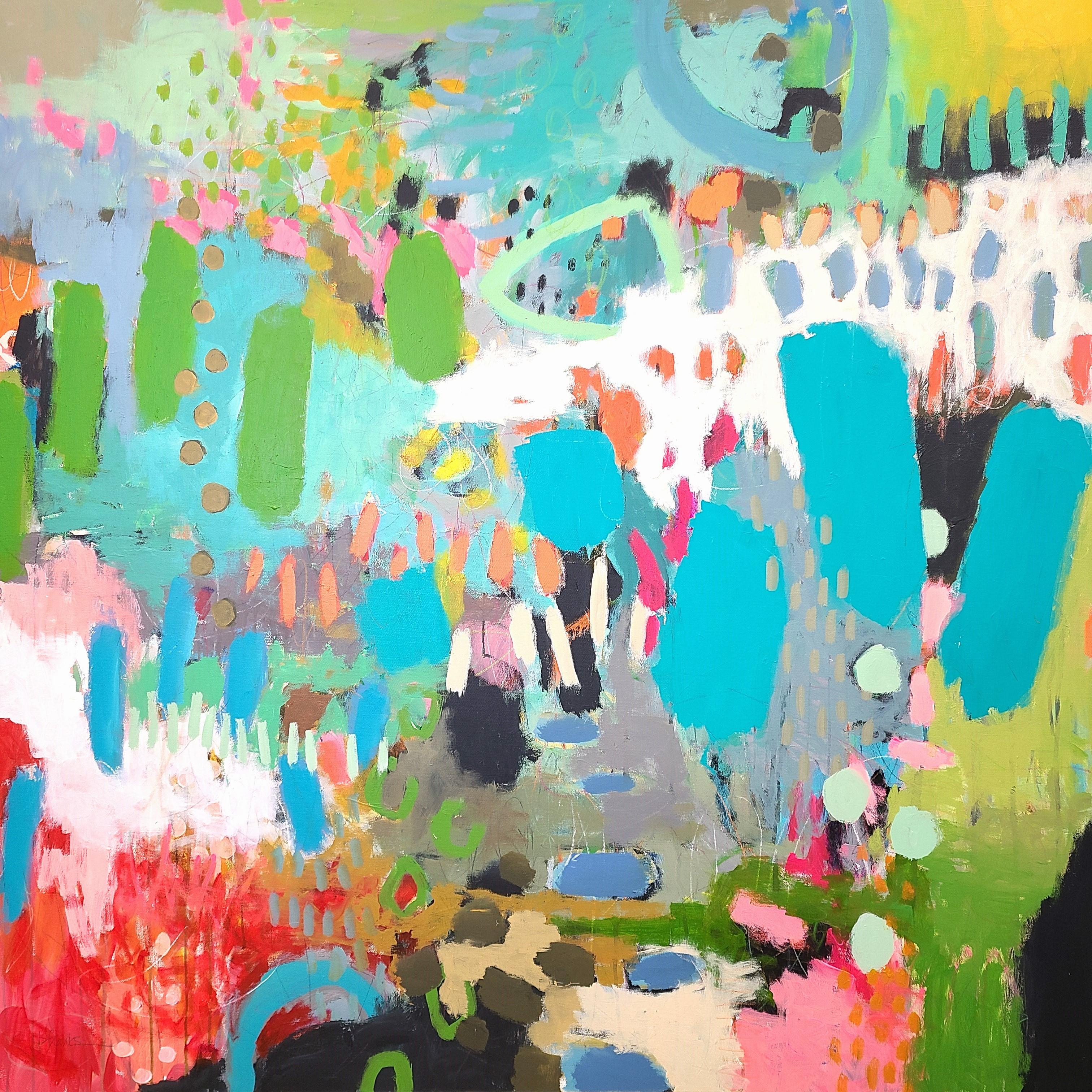 Betty Franks - Summer in the Park - Square, Electric, Happy, Colorful ...