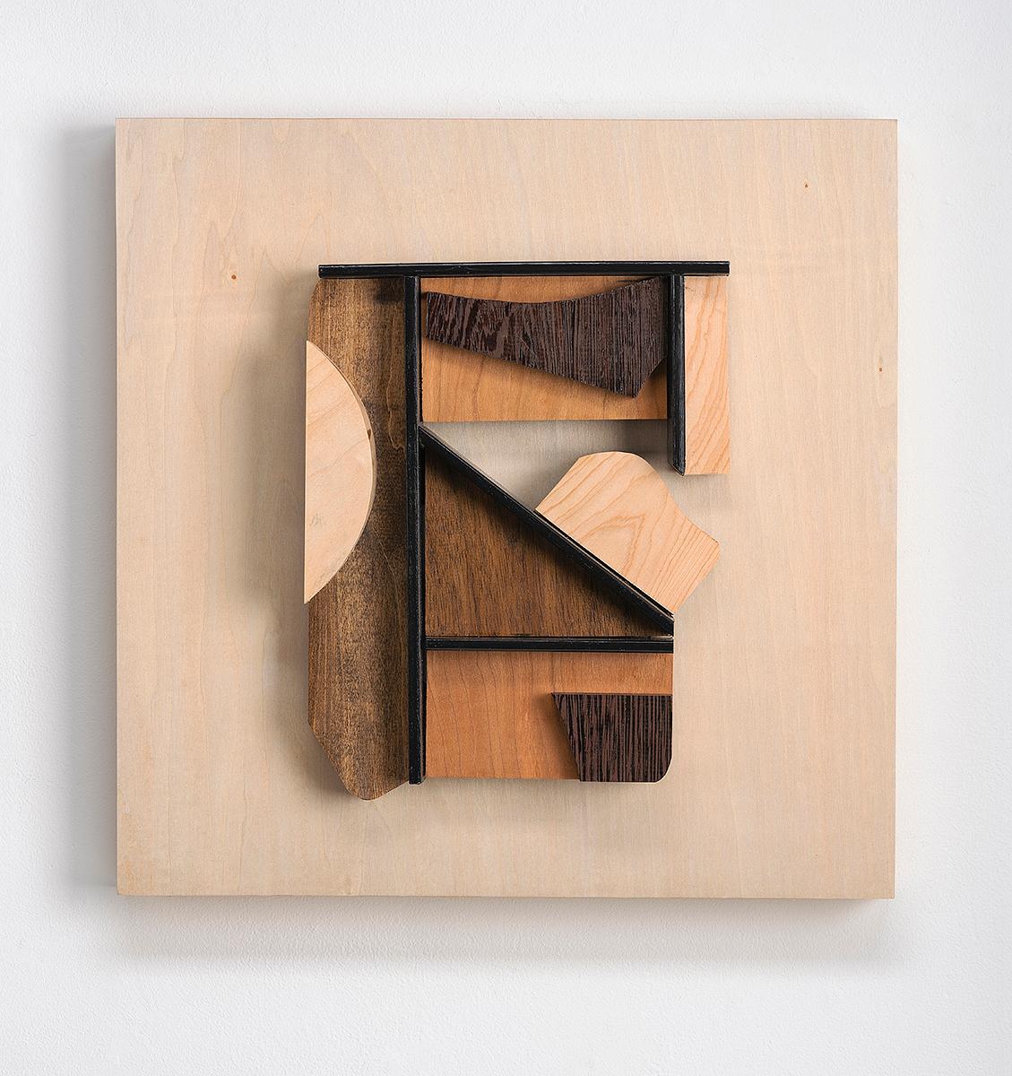 Betty McGeehan - Minimal, Wood Abstract Sculpture with metal stitches ...