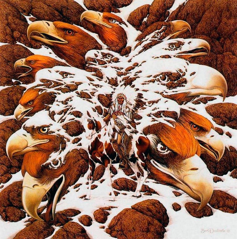 Bev Doolittle - "Eagle Heart" Serigraph 19 x 19 1/2 Signed and Numbered ...