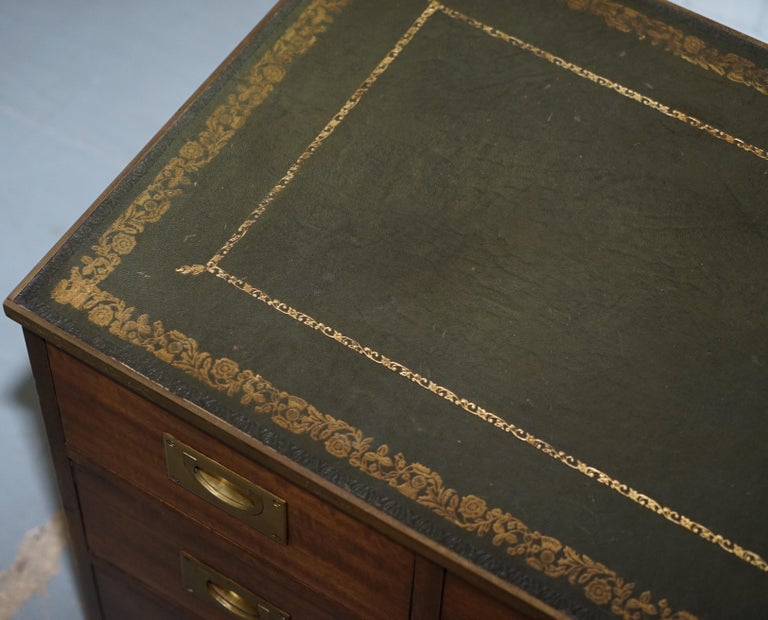Bevan Funnell Reprodux Campaign Chest of Drawers Leather Top TV Stand ...