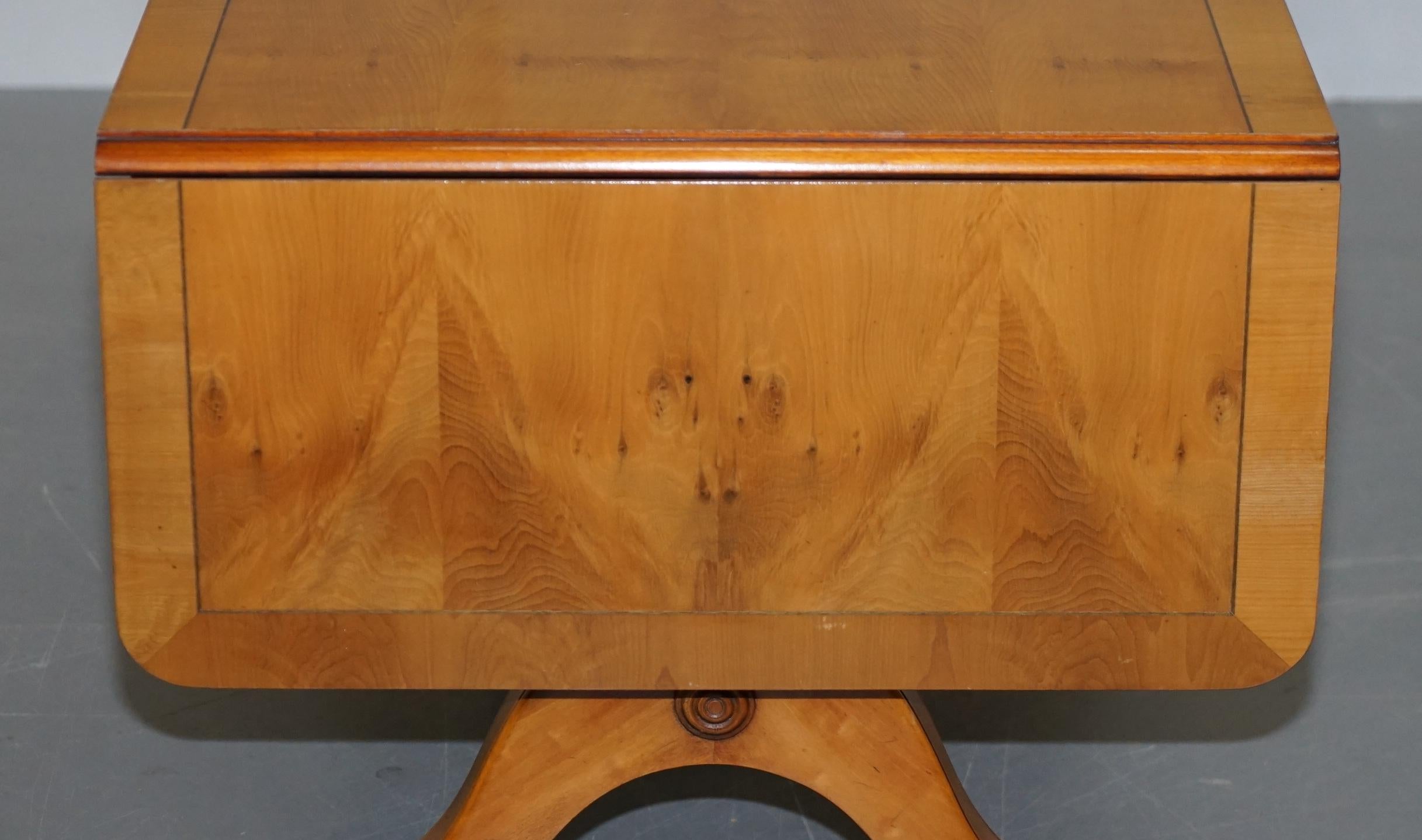 Bevan Funnell Extending Burr Yew Wood Coffee Table Matching End Table ...