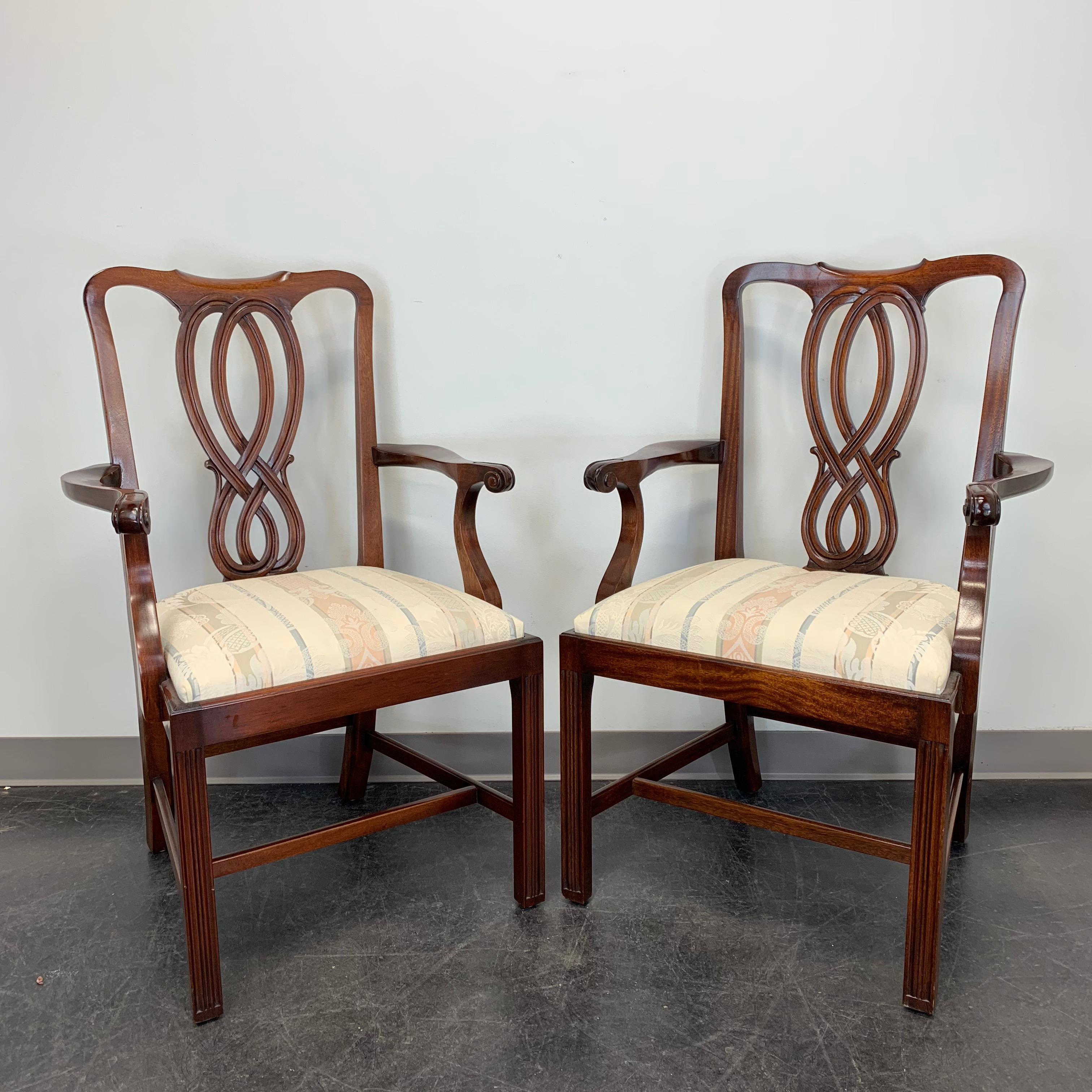 BEVAN FUNNELL Reprodux Mahogany Georgian Straight Leg Dining Armchairs ...