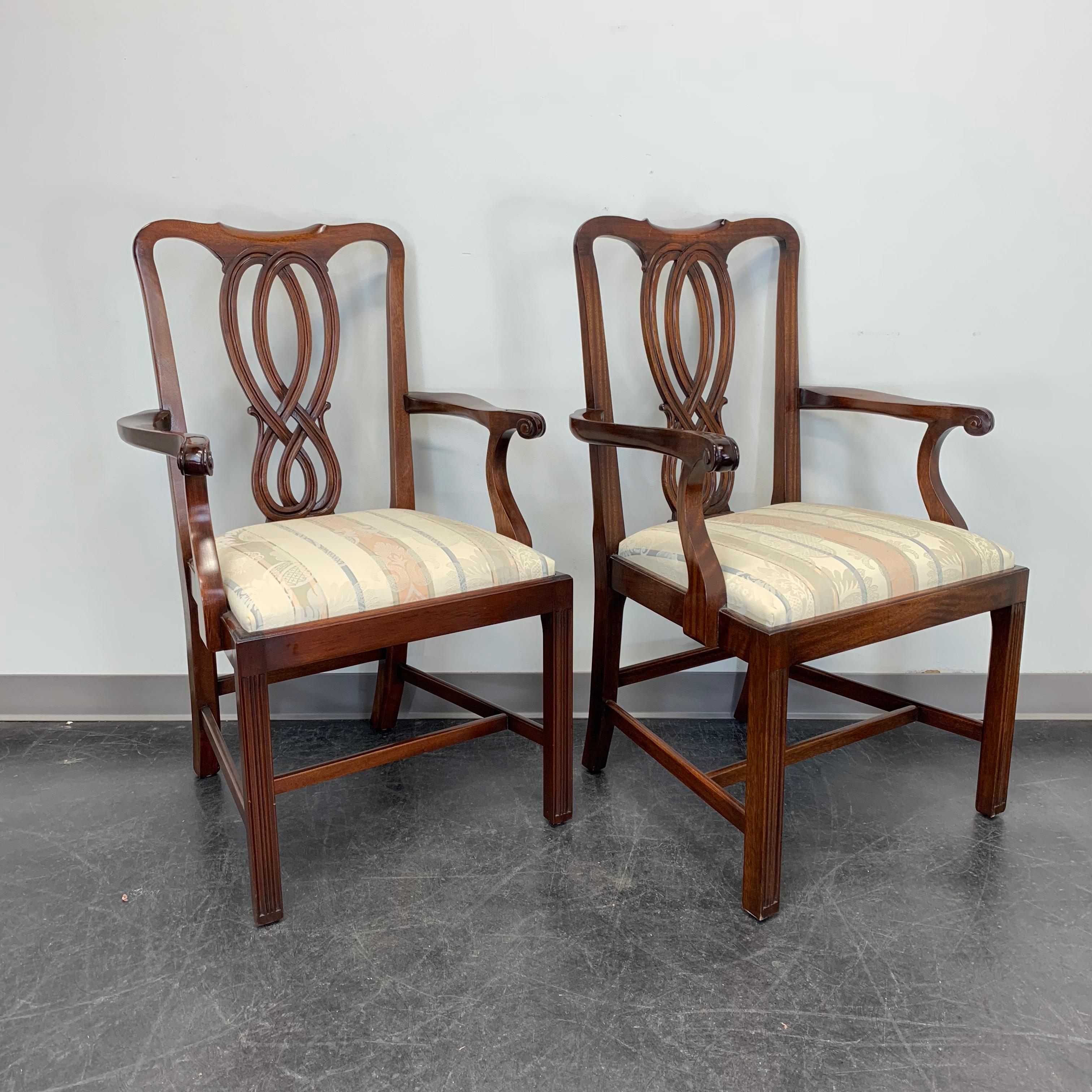 BEVAN FUNNELL Reprodux Mahogany Georgian Straight Leg Dining Armchairs ...